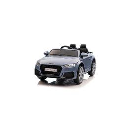 ES-Toys Kinder Elektroauto Audi TTRS, EVA-Reifen, Sicherheitsgurt, Fernbedienung graublau