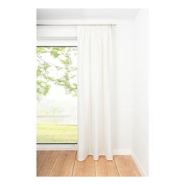 ONDECO Schlaufenschal Stream Gardinen Blickdicht Vorhang Schlafzimmer 1er Set Farbe: Weiß, Größe: 135x245 cm