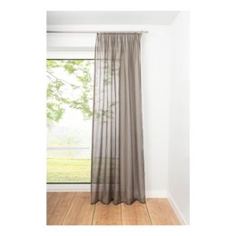 ONDECO Schlaufenschal Soft Gardinen Blickdicht Vorhang Schlafzimmer 1er Set Farbe: Taupe, Größe: 135x245 cm