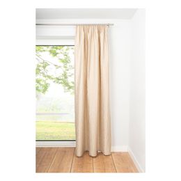 ONDECO Schlaufenschal Stream Gardinen Blickdicht Vorhang Schlafzimmer 1er Set Farbe: Sand, Größe: 135x245 cm