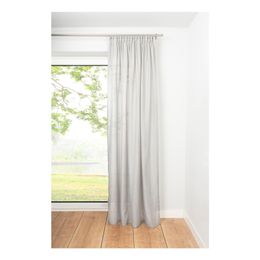 ONDECO Schlaufenschal Breeze Gardinen Blickdicht Vorhang Schlafzimmer 1er Set Farbe: Grau, Größe: 135x245 cm