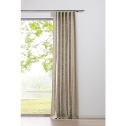 ONDECO Schlaufenschal Balance Gardinen Blickdicht Vorhang Schlafzimmer 1er Set Farbe: Beige, Größe: 135x300 cm