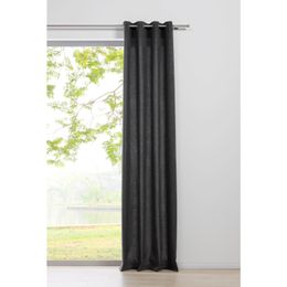 ONDECO Ösenschal Chalet Gardinen Blickdicht Vorhang Schlafzimmer Ösen Vorhänge Blickdicht 1er Set Farbe: Anthrazit, Größe: 135x300 cm