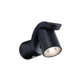 Paulmann LED Außen-Wandleuchte Cuff IP44 76x217mm 3000K 10W 700lm 230V 70° Aluminium, LED fest integriert, Warmweiß, Bewegungsmelder, schwarz