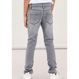 name it Stretch-Jeans NKMSILAS DNMTAX PANT, grau
