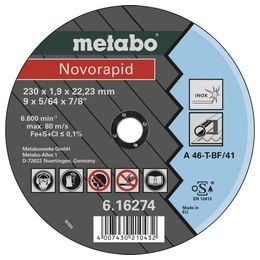 Metabo Trennscheibe NOVORAPID 230 x 1.9 x 22.23 mm INOX TF 41