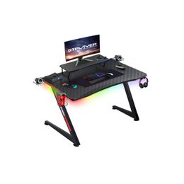 GTPLAYER Gamingtisch Schreibtisch Gaming Computertisch mit Monitorständer und RGB (Packung