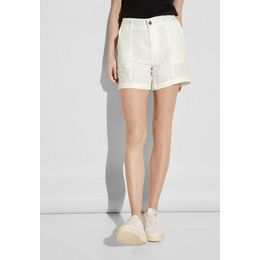 Street One Shorts High Waist, weiß