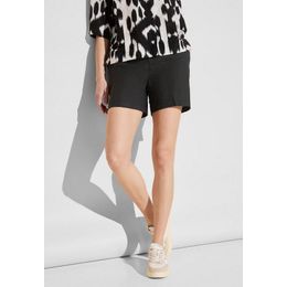 Street One Shorts High Waist, schwarz