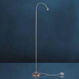 Busch LED-Stehleuchte Mini, flexibler Arm, nickel, 3.000K