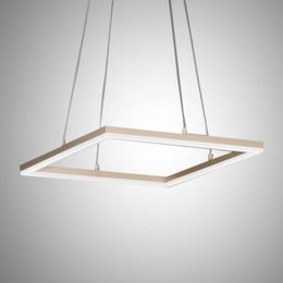 Fabas Luce LED-Pendelleuchte Bard, 42x42cm in Mattgold-Finish