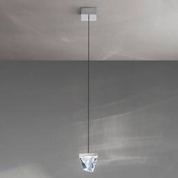 Fabbian Tripla LED-Hängeleuchte Kristall aluminium