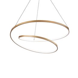 Ideal Lux Oz LED-Hängeleuchte Ø 80 cm, messing