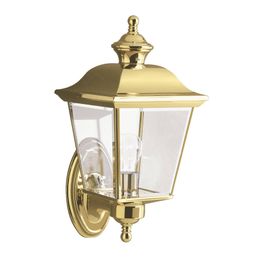 Kichler Außenwandlampe Bay Shore Fassung oben gold poliert