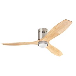 LEDS-C4 LED-Deckenventilator Stem, Holz hell, DC leise, Ø 137 cm CCT