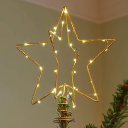 Sirius LED-Dekoleuchte Christmas Top, gold