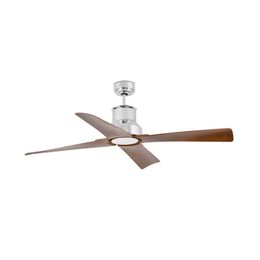 Faro Barcelona Deckenventilator Winche M LED-Leuchte IP44 chrom