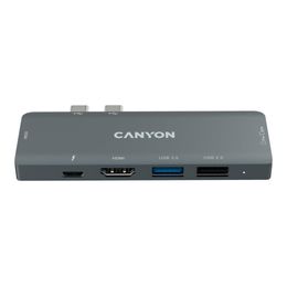 Canyon Laptop-Dockingstation Canyon ChargingDock 2xTB -> 2xHDMI/USB 3.0/USB 2.0/SD-Slot retail