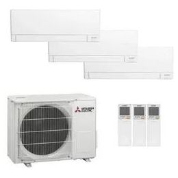 Mitsubishi MultiSplit Trio Wandgeräte Standard 3x MSZ-AY25 + MXZ-3F54 | 3x 2,5 kW - Weiß