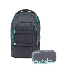 Satch Schulranzen Schulrucksack-Set PACK Mint Phantom 2-teilig (2-teilig)