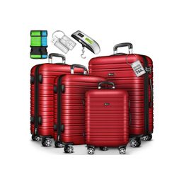 tillvex Kofferset Reisekoffer Set 4-teilig mit Gepäckwaage