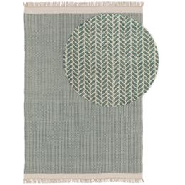 benuta Pure Wollteppich Kim Mint 120x170 cm - Naturfaserteppich aus Wolle