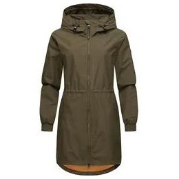 Kurzmantel Ragwear "Bronja II" Gr. M (38), grün (olivgrün) Damen Mäntel Stylischer Übergangsmantel mit Mesh-Innenfutter