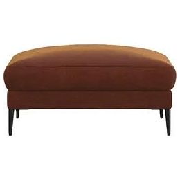 Pouf FLEXLUX "Belle Polsterhocker, Sitzhocker" Poufs Gr. B/H/T: 95cm x 43cm x 73cm, Velvet, braun (cognac) Skandinavisches Design, In hochwertiger Verarbeitung