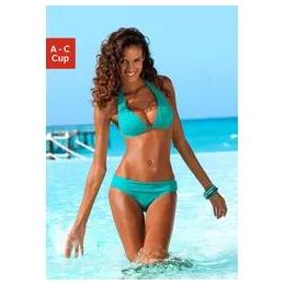 Triangel-Bikini LASCANA Gr. 38, Cup B, blau (türkis) Damen Bikini-Sets Ocean Blue Bestseller