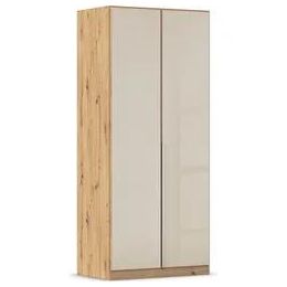 Drehtürenschrank Rauch "Kleiderschrank Kleiderschränke Schrank Garderobe AGORDO mit Glasfront" Schränke Gr. B/H/T: 91cm x 210cm x 54cm, 2 St., braun (eiche artisan) durchdachte Innenausstattung, in 6 Breiten und 2 Höhen MADE IN GERMANY