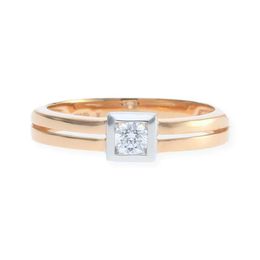 JuwelmaLux Fingerring JuwelmaLux Ring 375/000 (9 Karat) Rosé- und Weißgold mit Zirkonia JL12 (kein Set