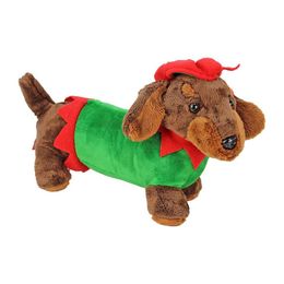 Tierkuscheltier Dackel Kuscheltier "Thilo" mit Weihnachtskostüm