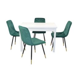 moebel-direkt-online Essgruppe 5teilige Tischgruppe bestehend aus Esstisch ausziehbar und 4 Stühlen
