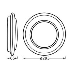 LEDVANCE Orbis Berlin LED-Deckenlampe schwarz 30cm