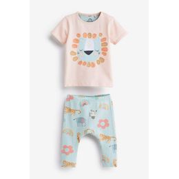 next Shirt & Leggings 2er-Set Baby-T-Shirt aus Webmaterial und Leggings (2-tlg)