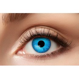 Eyecatcher Jahreslinsen Electro Blue Kontaktlinse mit Minus Sehstärken