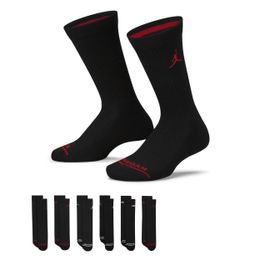Jordan Crew-Socken für jüngere Kinder (6 Paar) - Schwarz