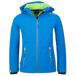 Trollkids - Softshell-Jacke KIDS TROLLFJORD in medium blue/green, Gr.110