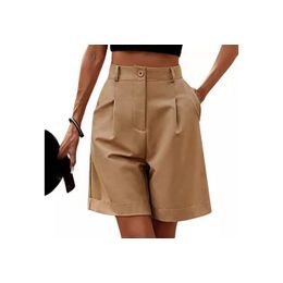 KIKI Relaxshorts Lässige Stretch-Shorts für Damen mit hoher Taille und weitem Bein