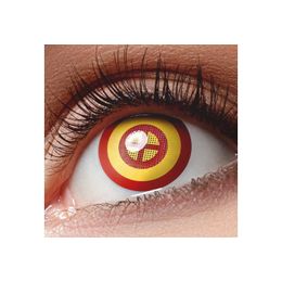 MeralenS Jahreslinsen Farbige Kontaktlinsen 1 Paar Orange Power (2 Stück)