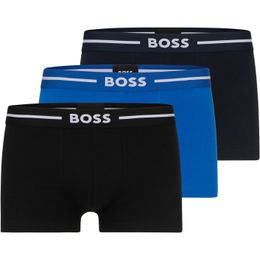 BOSS Boxershorts, 3er-Pack, Logo-Bund, für Herren, schwarz, XXL