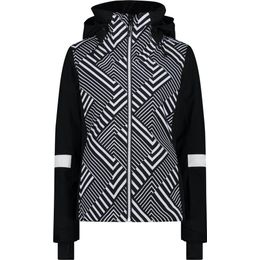 CMP Skijacke WOMAN JACKET FIX HOOD NERO-BIANCO