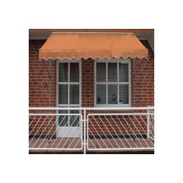 Leco Klemmmarkise Balkon / Fallarmmarkise ohne Bohren (orange