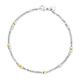 DoDo Damen Armband, 925er Sterling Silber mit 750er Gelbgold, bicolor