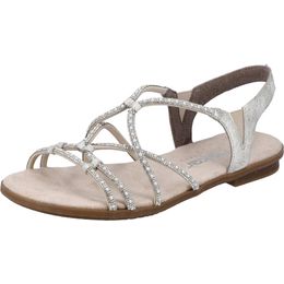 Rieker Riemchensandalen, Perlen, Stretch-Einsatz, für Damen, beige, 39