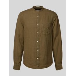 Gant Leinenhemd mit Brusttasche und Label-Stitching