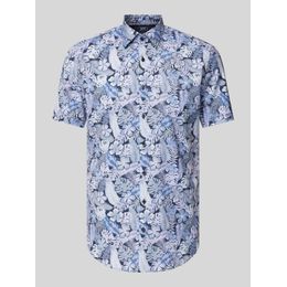 Jake*s Slim Fit Business-Hemd mit Allover-Print