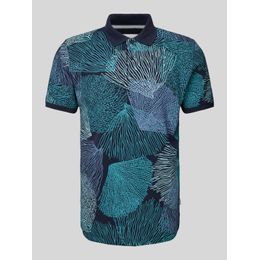 s.Oliver RED LABEL Slim Fit Poloshirt mit Allover-Print Modell 'Big Coral'