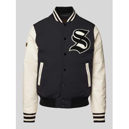 Superdry College-Jacke mit Label-Detail