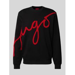 Hugo Sweatshirt mit Label-Print Modell 'Diraffe'